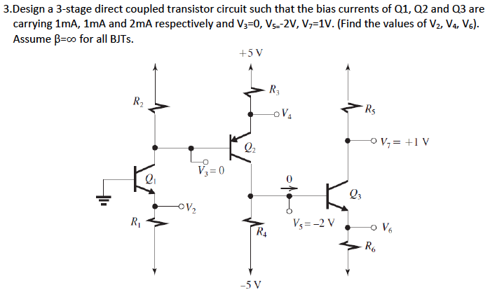 Solved 3.Design a 3-stage direct coupled transistor circuit | Chegg.com