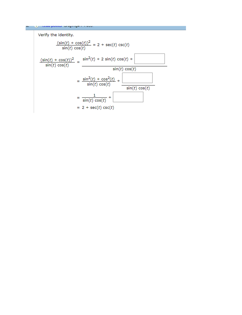 Solved Verify the identity. sinc(2+ sec(c) csc() sin(t) | Chegg.com