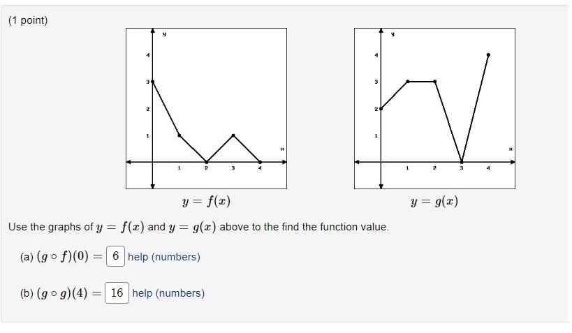 Solved (1 point) y=f(x) y=y(x) Use the graphs of y=f(x) and | Chegg.com