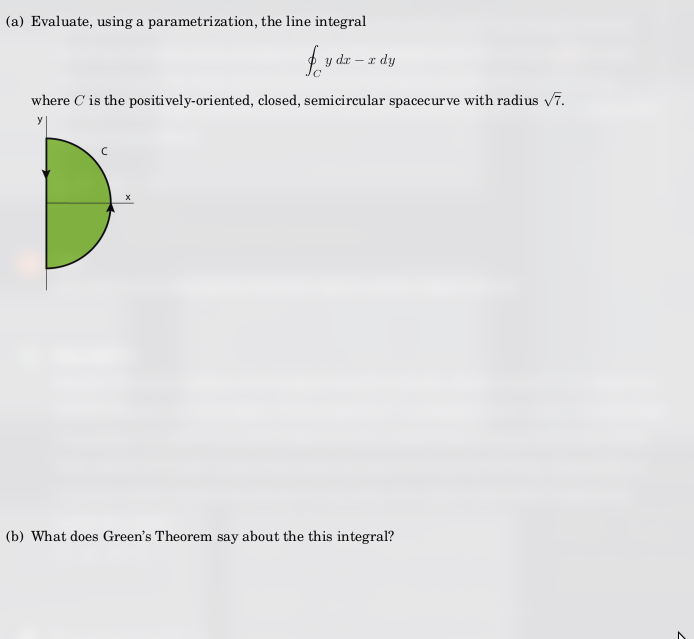 Solved (a) ﻿Evaluate, using a parametrization, the line | Chegg.com