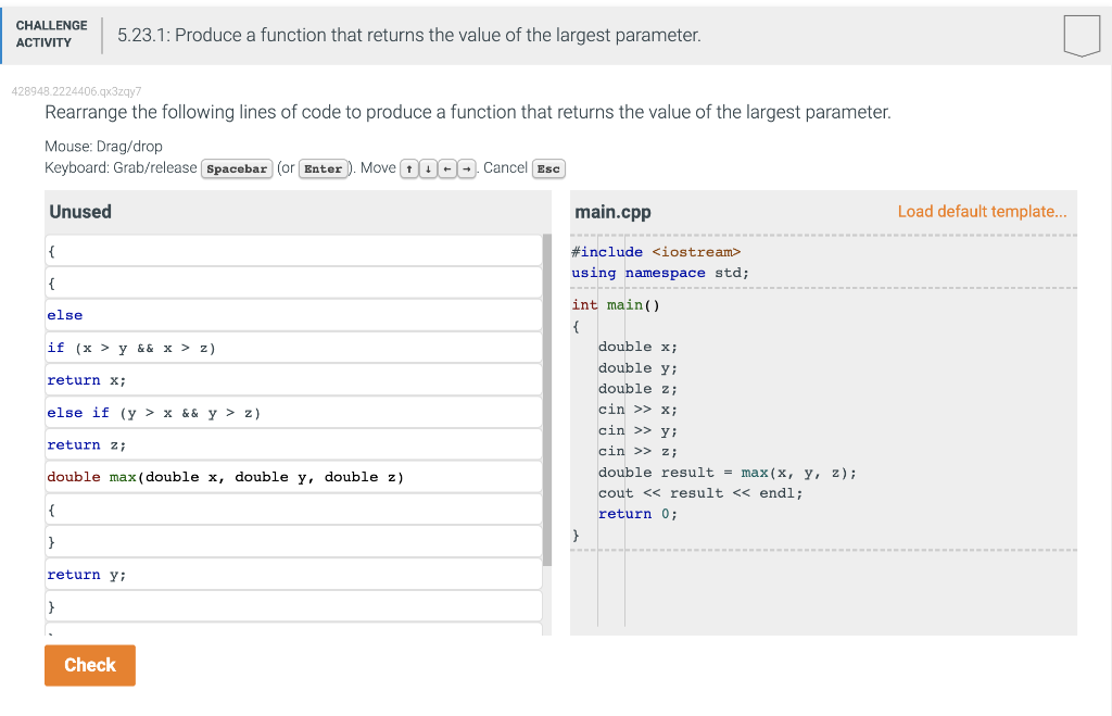 Solved 48.2224406.9×329y7 Rearrange the following lines of | Chegg.com