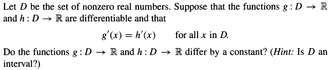 Solved Let D be the set of nonzero real numbers. Suppose | Chegg.com