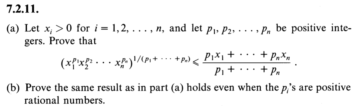 Solved (a) Let xi>0 for i=1,2,…,n, and let p1,p2,…,pn be | Chegg.com