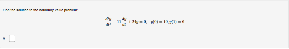 Solved Find the solution to the boundary value problem: | Chegg.com