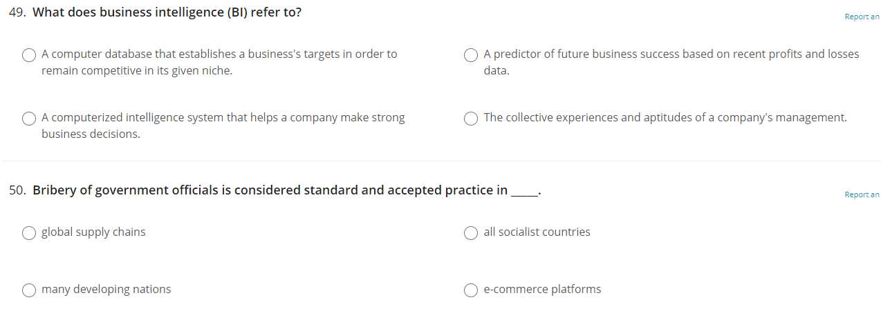 Solved 49. What does business intelligence (BI) refer to? | Chegg.com