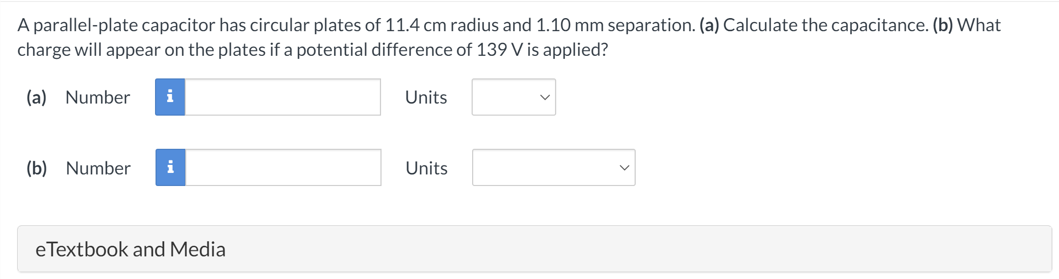Solved A parallel-plate capacitor has circular plates of | Chegg.com
