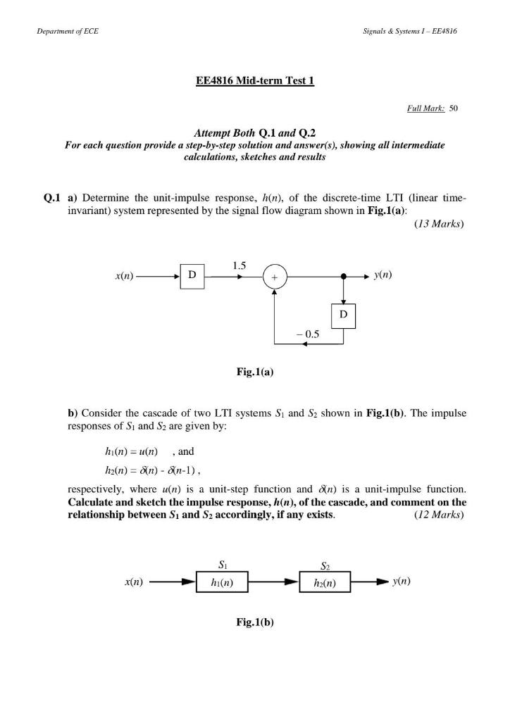 Solved Attempt Both Q.1 and Q.2 For each question provide a | Chegg.com