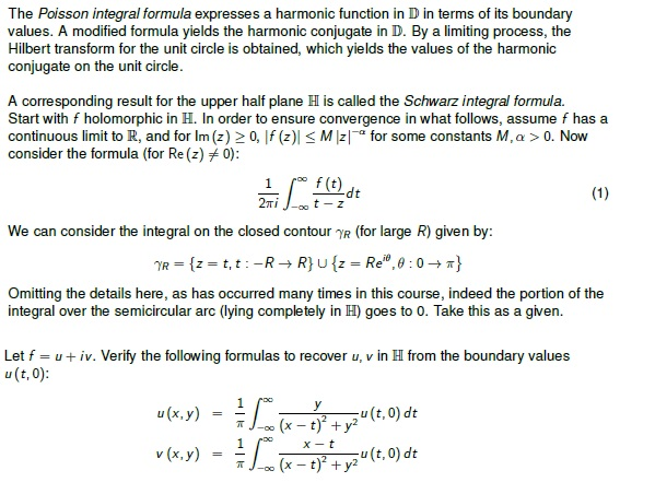 The Poisson integral formula expresses a harmonic | Chegg.com