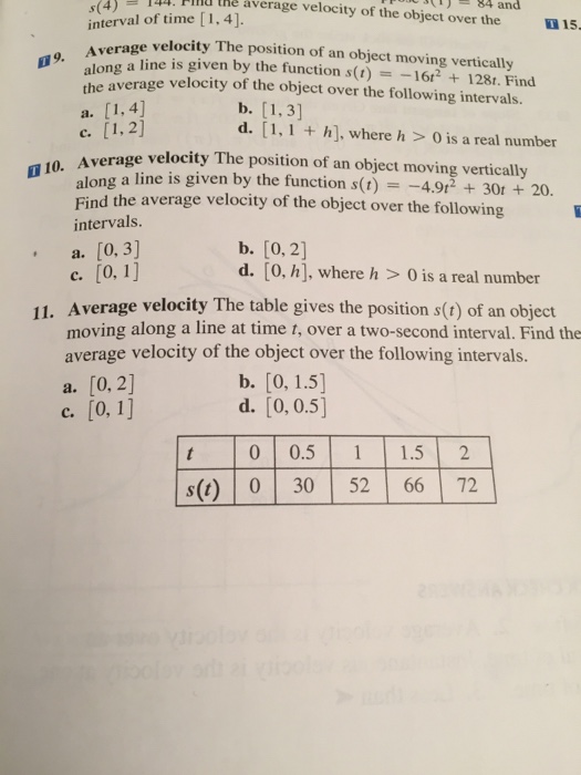 Solved Average velocity The position of an object moving | Chegg.com
