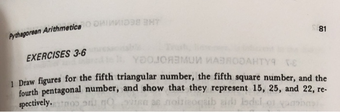Solved Pythagorean Arithmetica 81 EXERCISES 36 /V Draw | Chegg.com