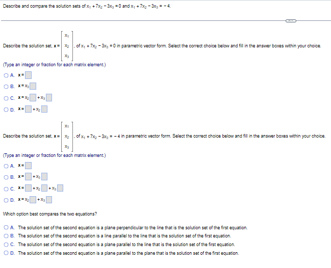 Solved Describe and compare the solution sets of | Chegg.com