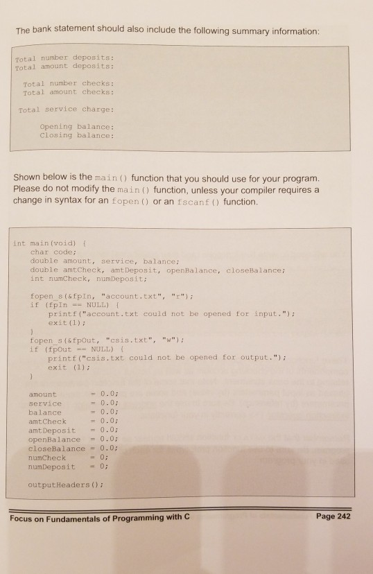 Solved Checking Account Lab monthly checking ansactions. An | Chegg.com