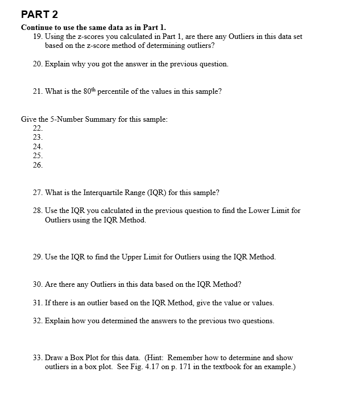 Give the 5-Number Summary for this sample: 22. 23. | Chegg.com