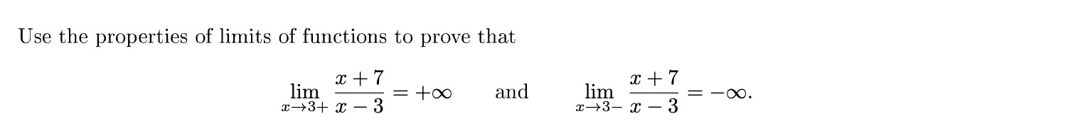 Solved Use the properties of limits of functions to prove | Chegg.com