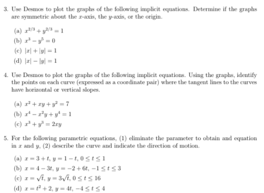 Solved 1. Use Desmos to plot the graph of the implicit | Chegg.com