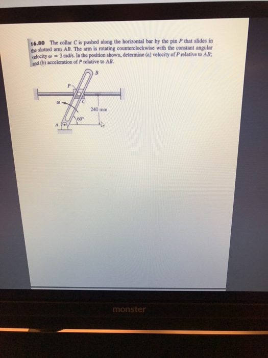 Solved .16-108. At a given instant, the slider block A has | Chegg.com