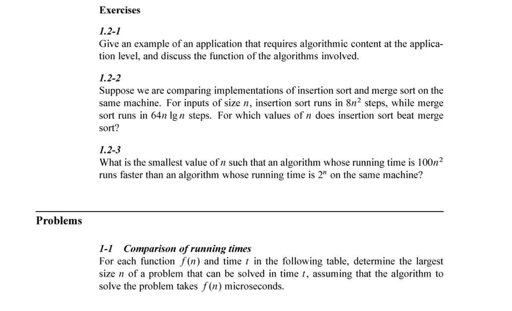 Solved 12 1 Give An Example Of An Application That Requires 