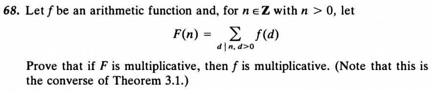 Solved 8. Let f be an arithmetic function and, for n∈Z with | Chegg.com