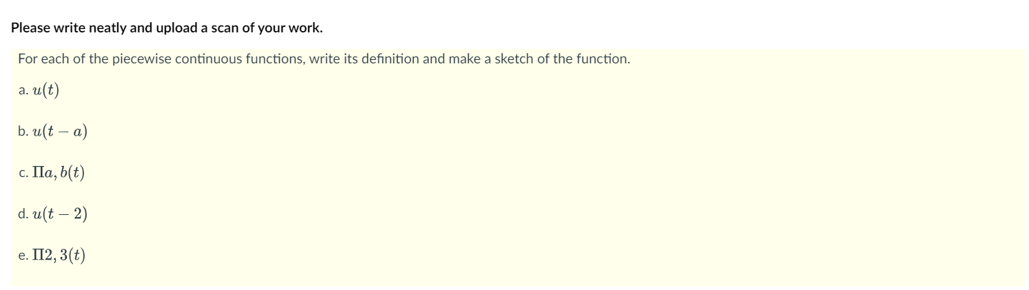 Solved Please write neatly and upload a scan of your work. | Chegg.com