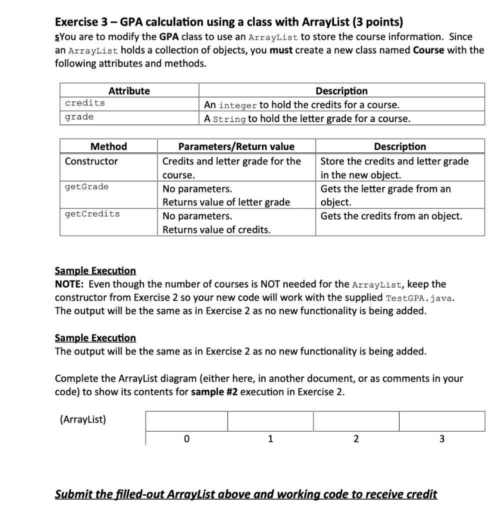 Solved import java.util.ArrayList; public class GPA | Chegg.com