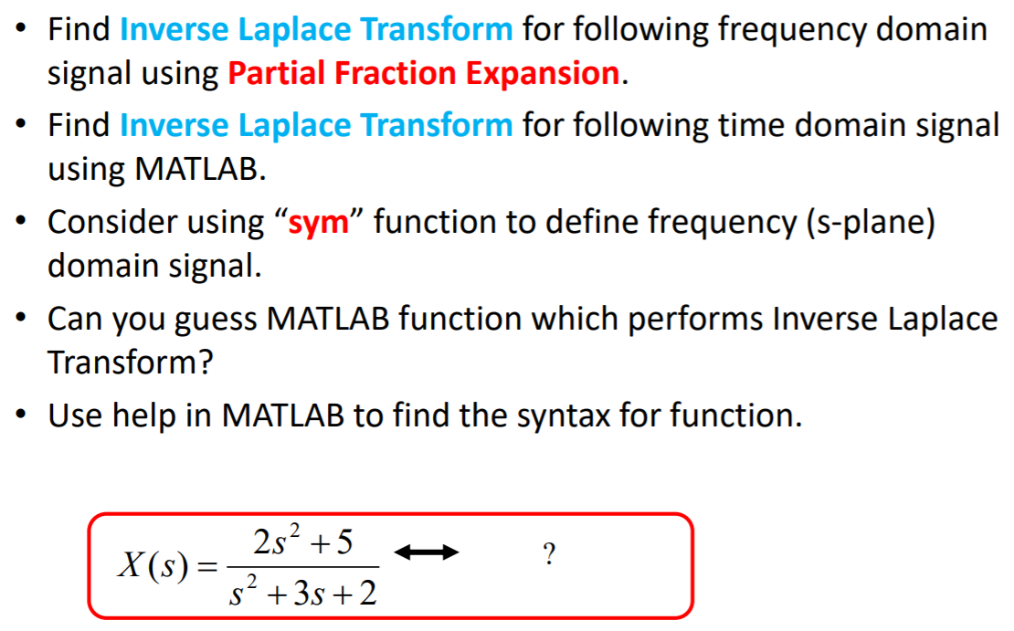 Solved • Find Inverse Laplace Transform for following | Chegg.com