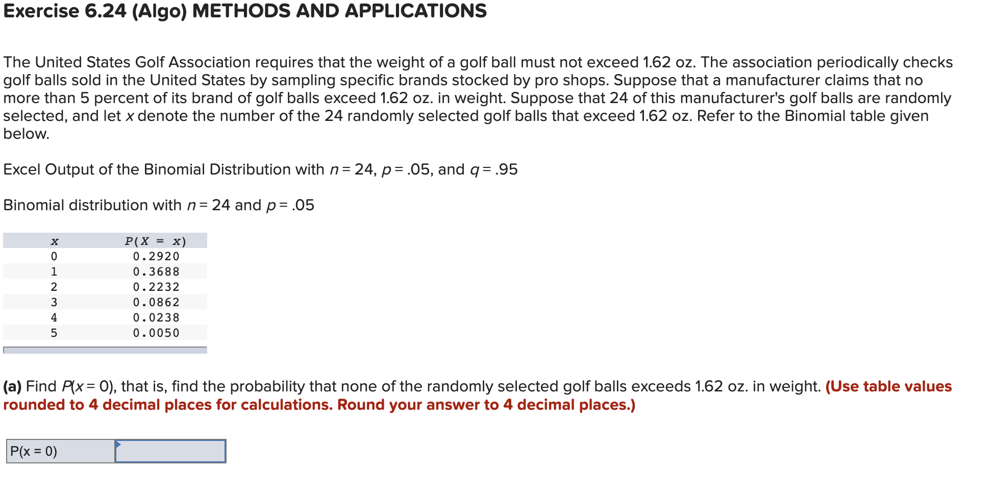 Solved Exercise 6.24 (Algo) METHODS AND APPLICATIONS The | Chegg.com