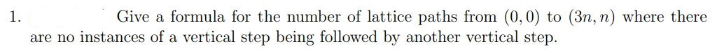 Solved 1. Give a formula for the number of lattice paths | Chegg.com