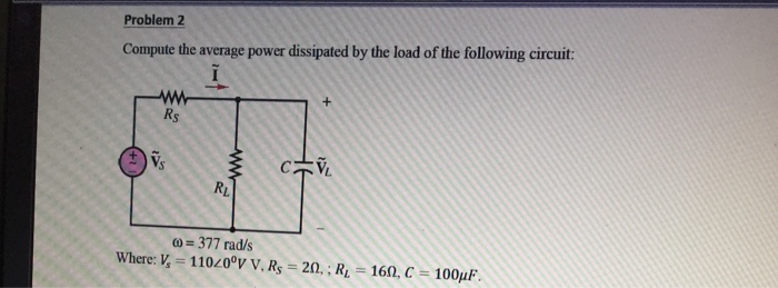Solved Compute the average power dissipated by the load of | Chegg.com