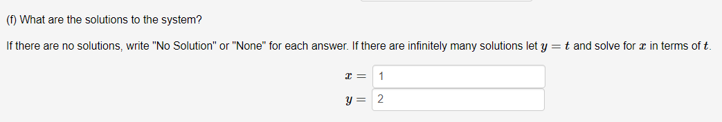 Solved (1 point) Solve the following system using augmented | Chegg.com