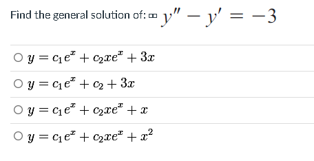 Solved Find the general solution of: | Chegg.com