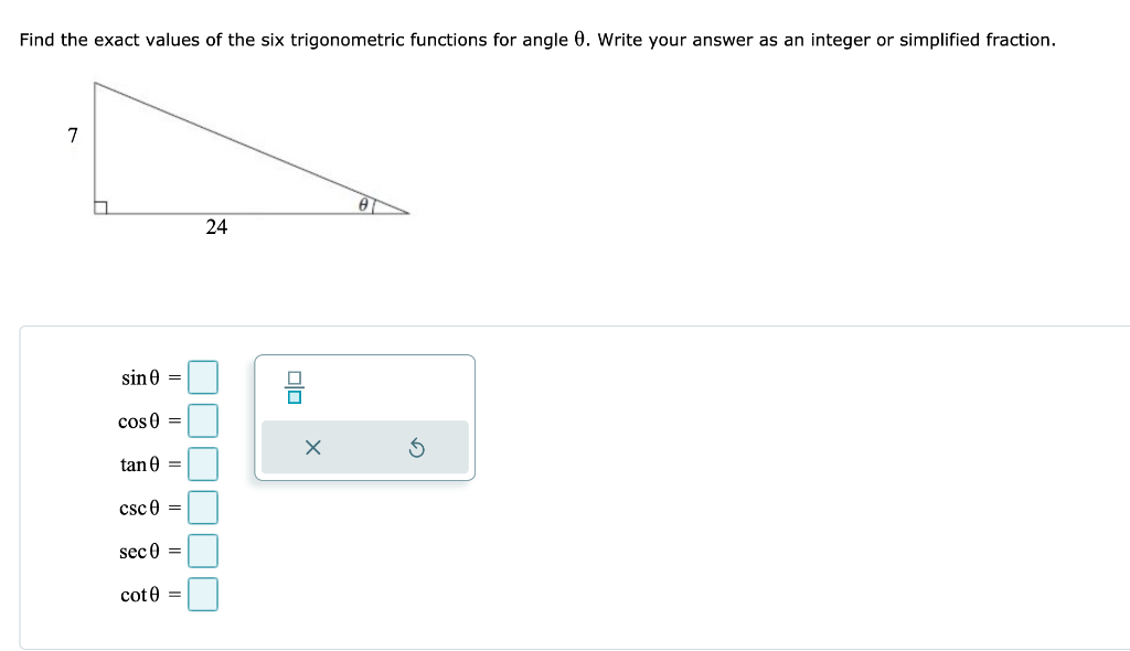 Solved Use the given information to find the exact function | Chegg.com
