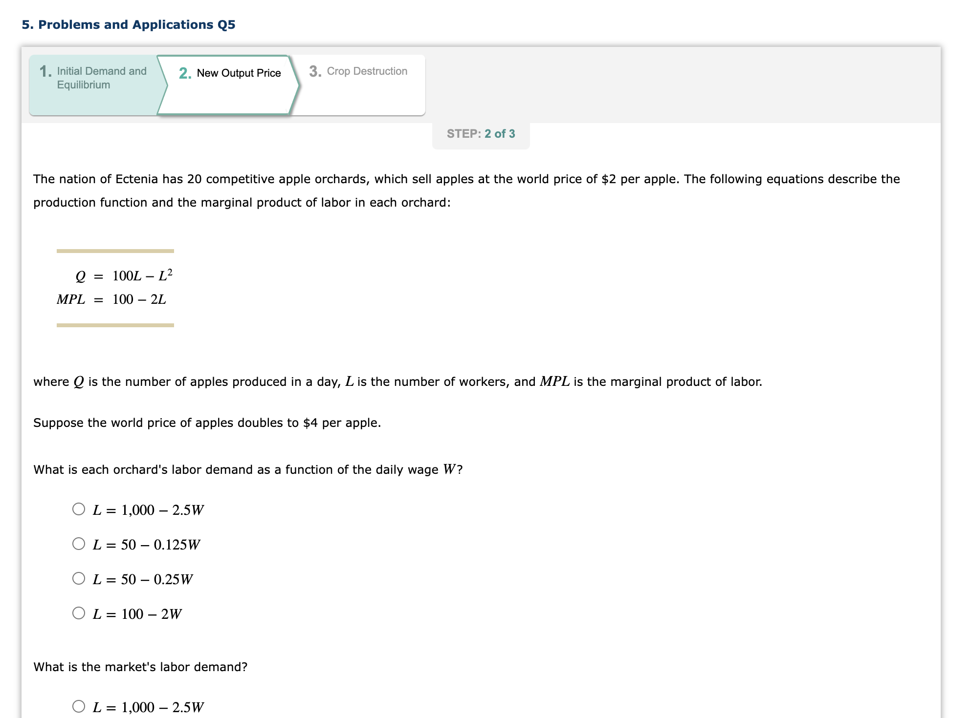 Solved 5. Problems and Applications Q5 1. Initial Demand and | Chegg.com