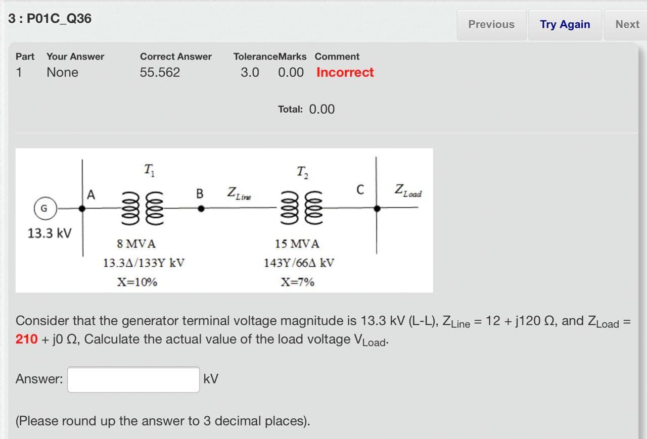Solved Consider that the generator terminal voltage | Chegg.com