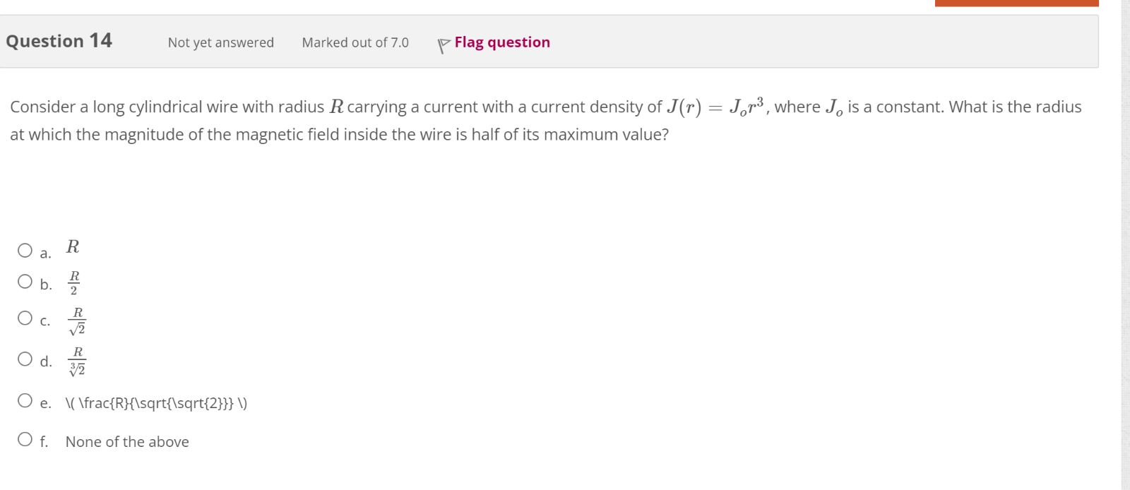 Solved Consider a long cylindrical wire with radius R | Chegg.com
