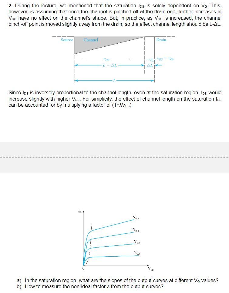 2. During the lecture, we mentioned that the | Chegg.com