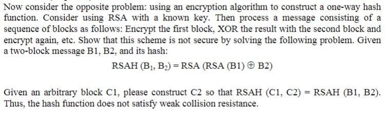 Solved Now consider the opposite problem: using an | Chegg.com