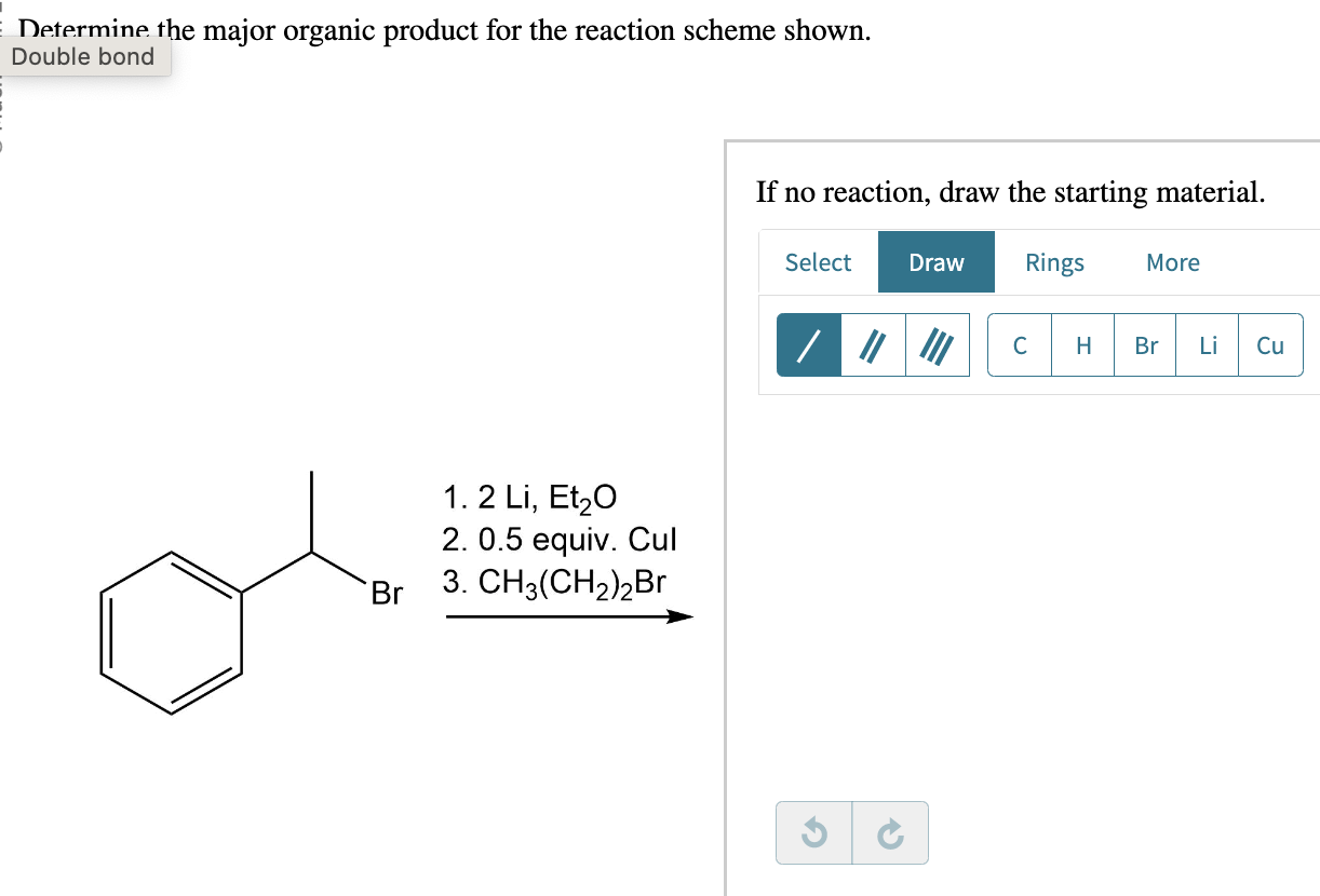 Solved Determine The Major Organic Product For The Reaction