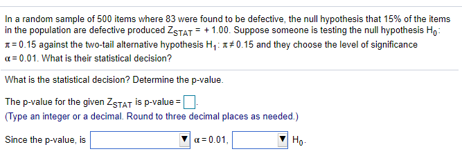 Solved In a random sample of 500 items where 83 were found | Chegg.com