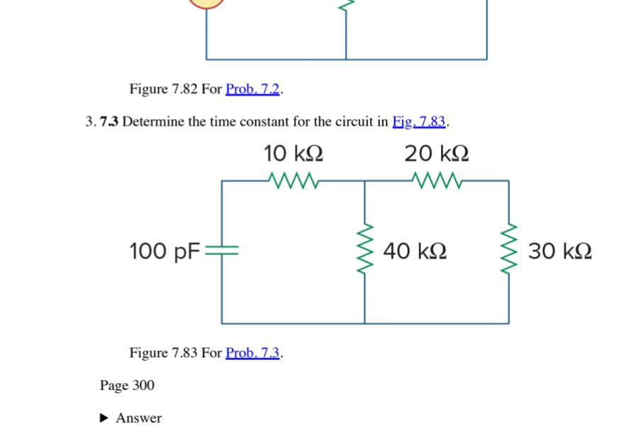 Solved Figure 7.82 For Prob, 7.2. 3.7.3 Determine the time | Chegg.com