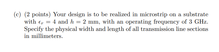 Solved 3. Use a Smith Chart to design a double stub tuner to | Chegg.com