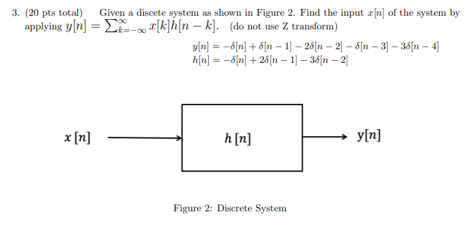 Solved 3. (20 pts total) Given a discete system as shown in | Chegg.com