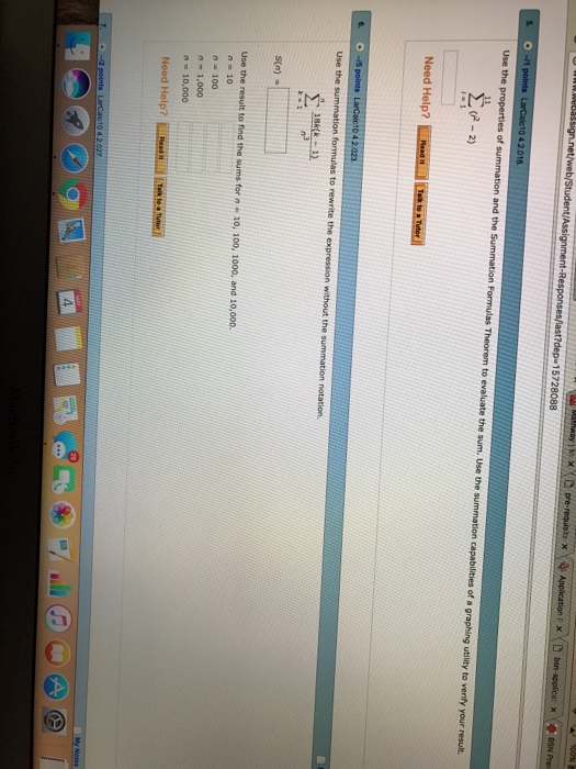 Solved Use The Properties Of Summation And The Summation