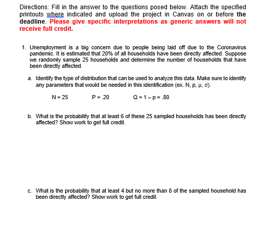 Solved Directions: Fill in the answer to the questions posed | Chegg.com