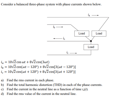 Solved Consider a balanced three-phase system with phase | Chegg.com
