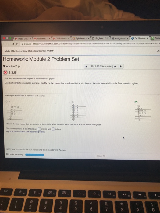 Solved CSecure Math 122 Elementary Statistics; Section | Chegg.com