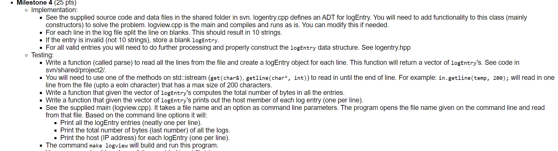 logview.cpp: int main(int argc, char *argv[]) { | Chegg.com