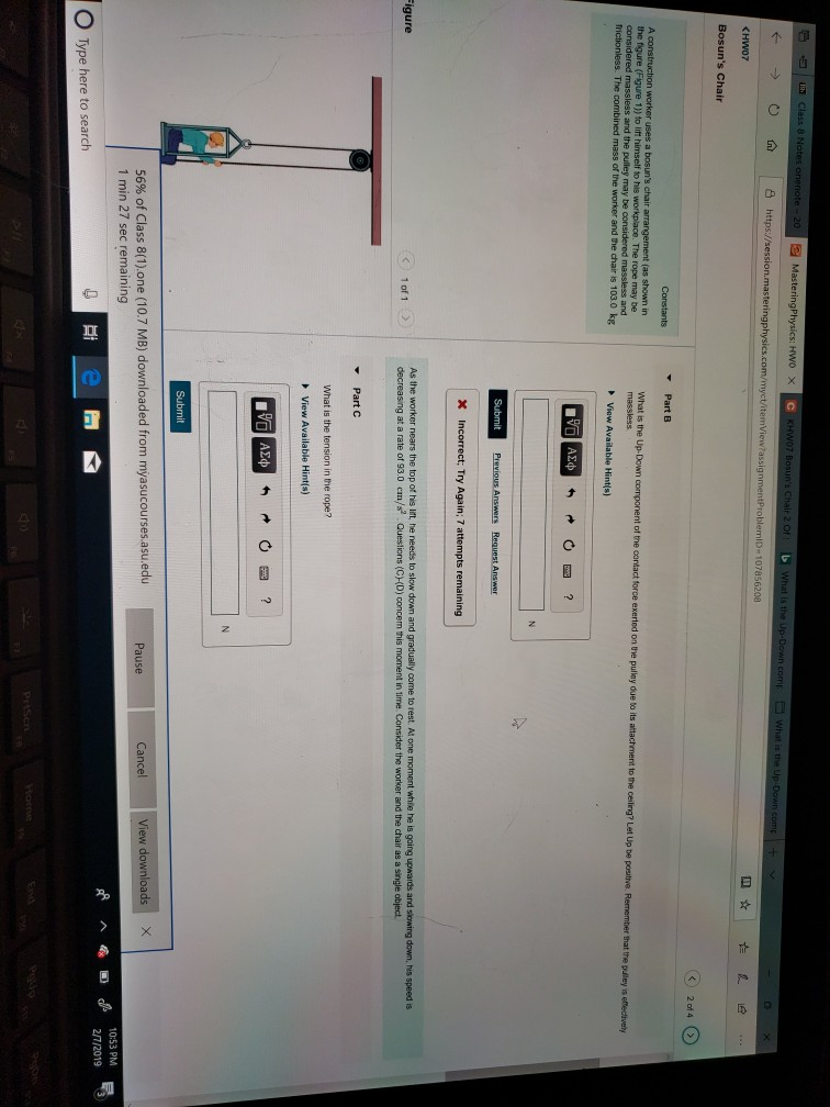 Solved → O 仚 ㄧ凸https:/ HW07 Chair く) 2of4 Part B the figure | Chegg.com