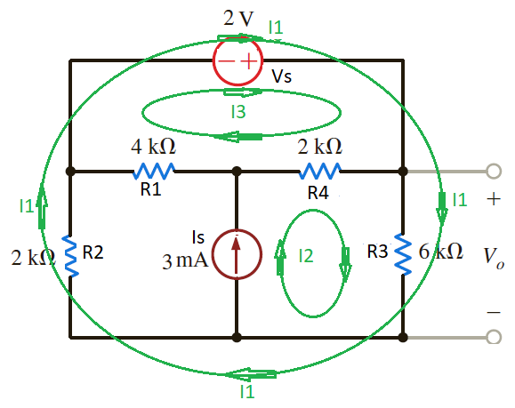 Solved Use the Loop Analysis matrix equation A*I=S to solve | Chegg.com