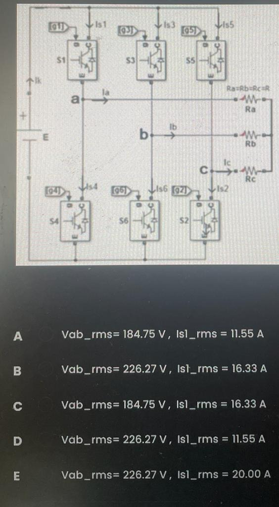 Solved In the circuit given on the side, Ra=Rb=c=8 Ohms | Chegg.com