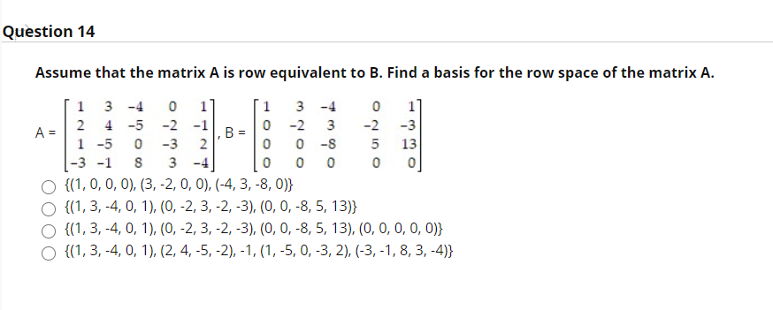 Solved Question 13 Determine whether the set of vectors is a | Chegg.com